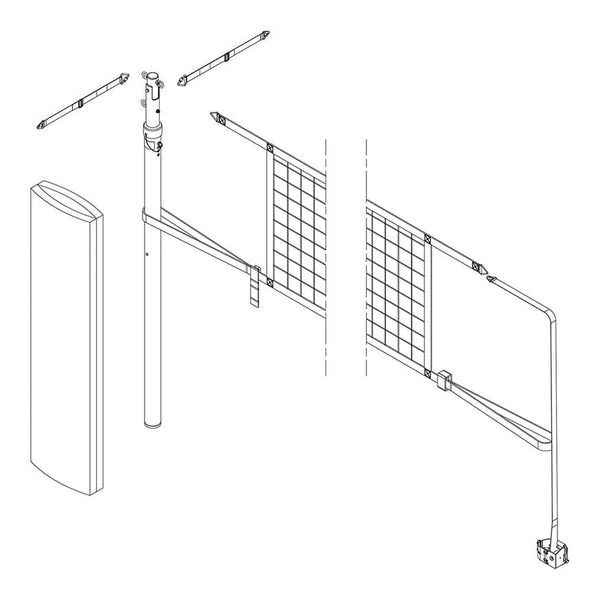Jaypro Hybrid Steel Volleyball Net Center Upright System – Pro Sports Equip