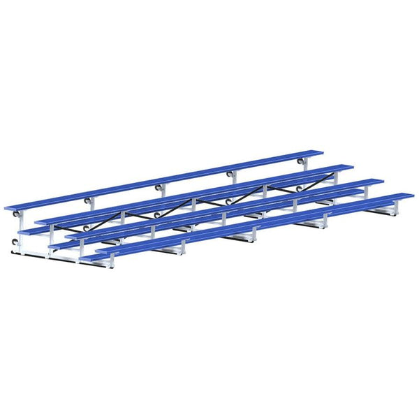 Jaypro Indoor Bleacher - 27 ft. (4 Row - Single Foot Plank) - Tip & Ro ...