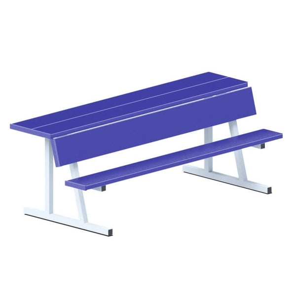 Jaypro Player Bench w/ Seat Back and Shelf - 7-1/2 ft. - Portable (Pow ...