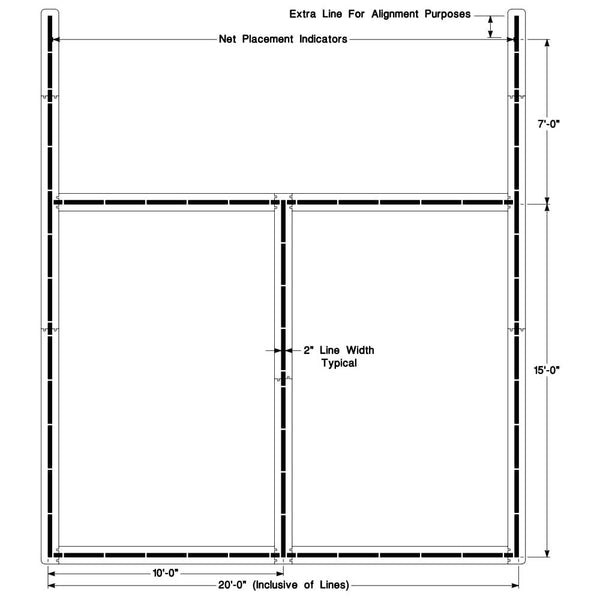 Newstripe Pickleball Court Stencil 1/8″ PolyTough 10001951 – Pro Sports ...