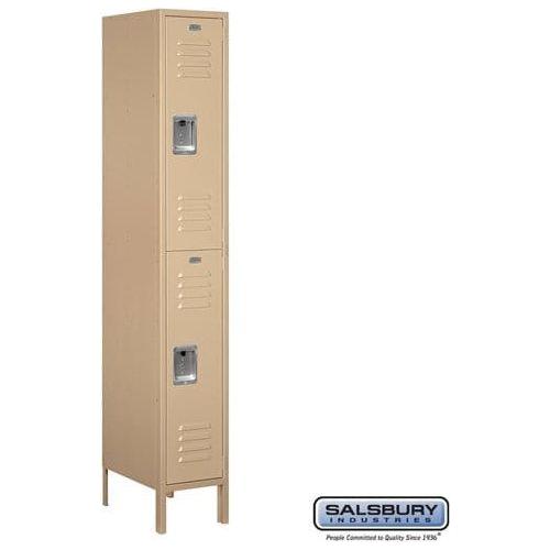Salsbury 12" Wide Double Tier Standard Metal Locker 12" W x 78" H x 18 ...