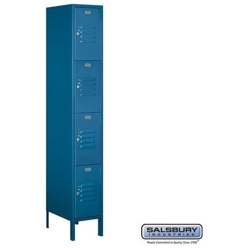 Salsbury 12" Wide Four Tier Standard Metal Locker 12" W x 78" H x 18 ...