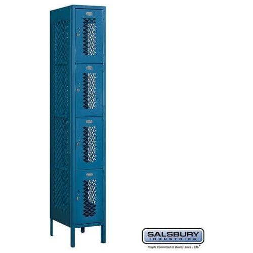 Salsbury 12" Wide Four Tier Vented Metal Locker 12" W x 78" H x 15" D ...