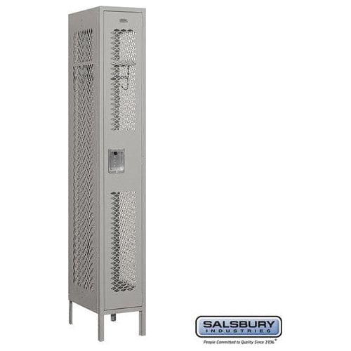 Salsbury 12" Wide Single Tier Vented Metal Locker 12" W x 78" H x 15 ...