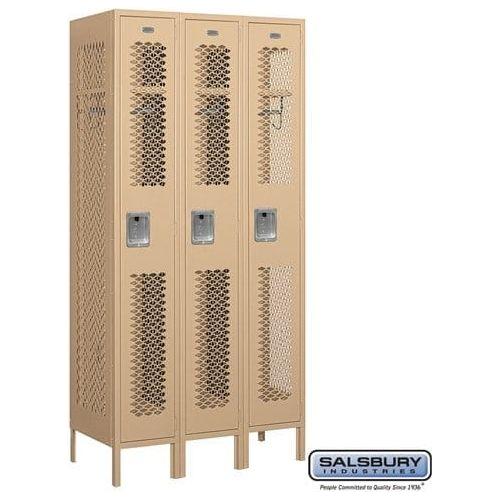 Salsbury 12" Wide Single Tier Vented Metal Locker 36" W x 78" H x 12 ...