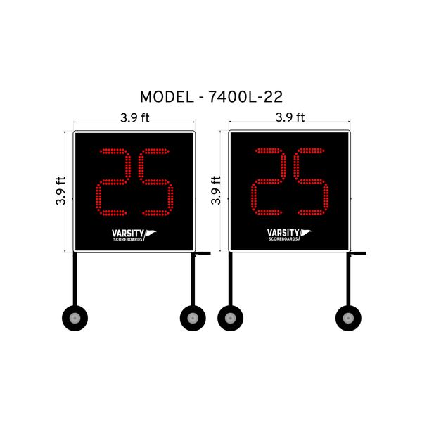 Varsity Scoreboards 7400 Delay-of-Game Clocks w/ Rolling Legs – Pro ...