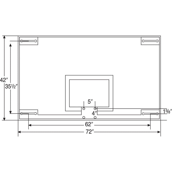 Bison 42″ x 72″ Unbreakable Short Glass Backboard BA42XL – Pro Sports Equip