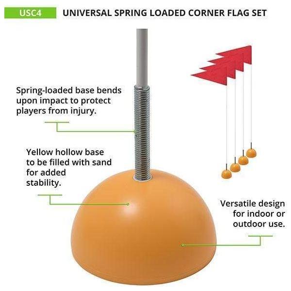 Champion Sports Universal Spring Loaded Corner Flag Set USC4 – Pro ...