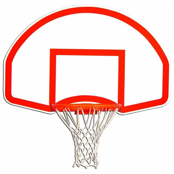 Gared 35” x 54” Rear-Mount Fan-Shape Steel Basketball Backboard 1266B ...