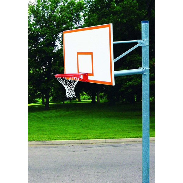 Gared Heavy Duty 5-9/16" O.D. Adjustable Straight Post Basketball Pack ...