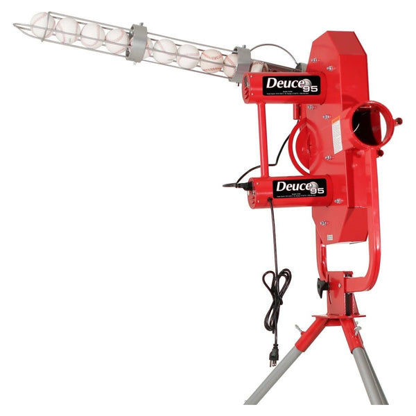 Heater Deuce 95 MPH Pitching Machine w/ Xtender 48' Batting Cage DC149 ...
