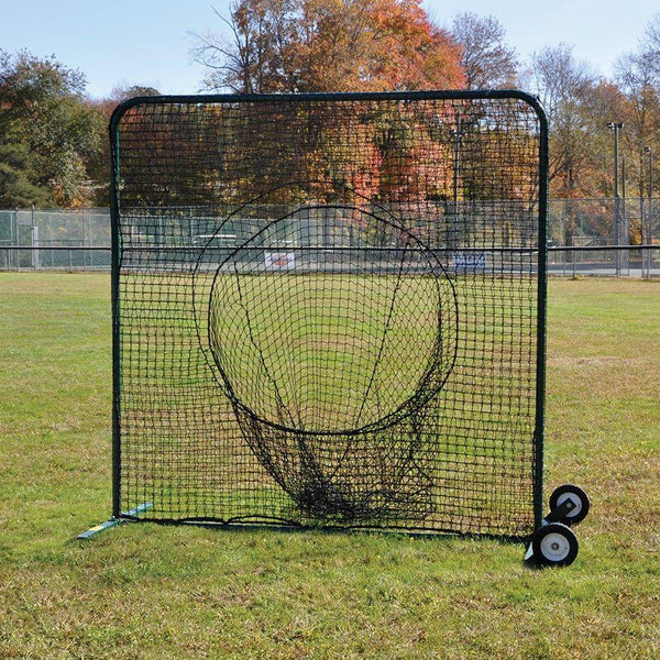 Jaypro Batting Practice Screen - 7'H x 7'W - Portable - Soft Toss (Bla ...