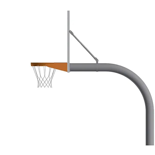 Jaypro Gooseneck Basketball System (4-1/2" Pole with 4' Offset) 56"W x ...