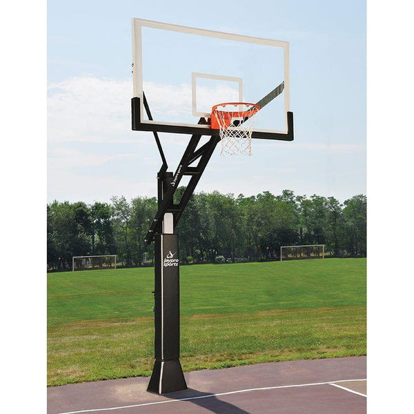 Jaypro Titan Basketball System Adjustable Series 6 in.x 8 in. Pole wit ...