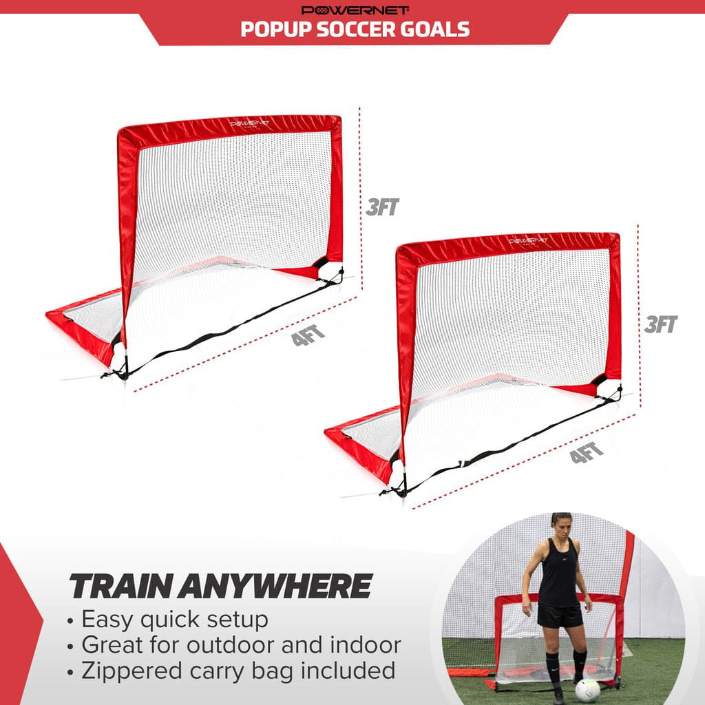 Soccer Net Goals 4ft PUGG 6-Foot Pop-Up Soccer Goals (Set Of 2) With ...